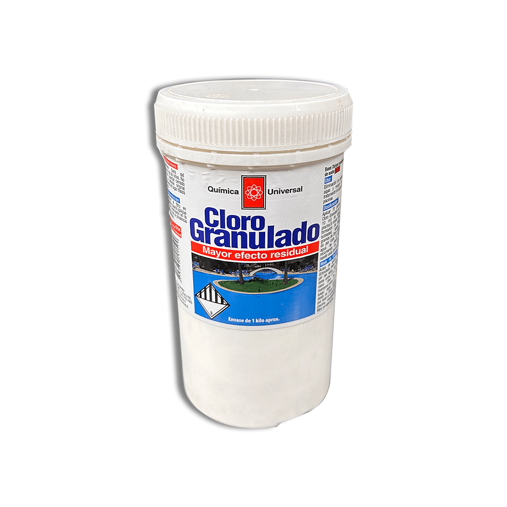Pote Cloro Granulado 1 Kilo Química Universal | Tienda Coprock