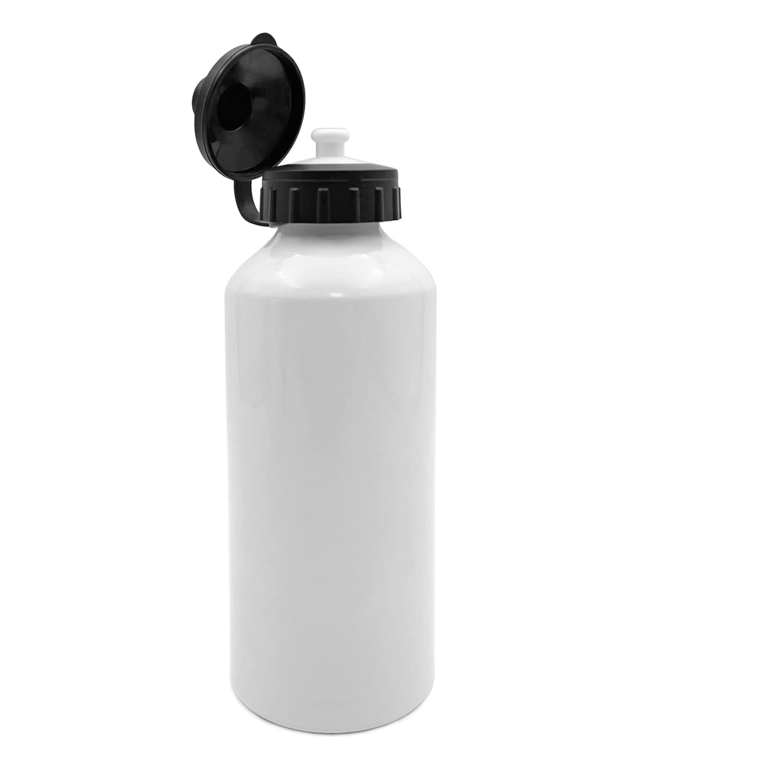 Botella Deportiva 600 ml with pop-top cap white | Mundo Estampado