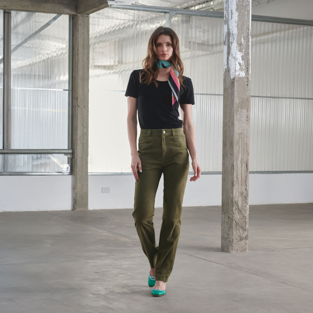 Pantalon Victoria Verde Musgo | LANDA
