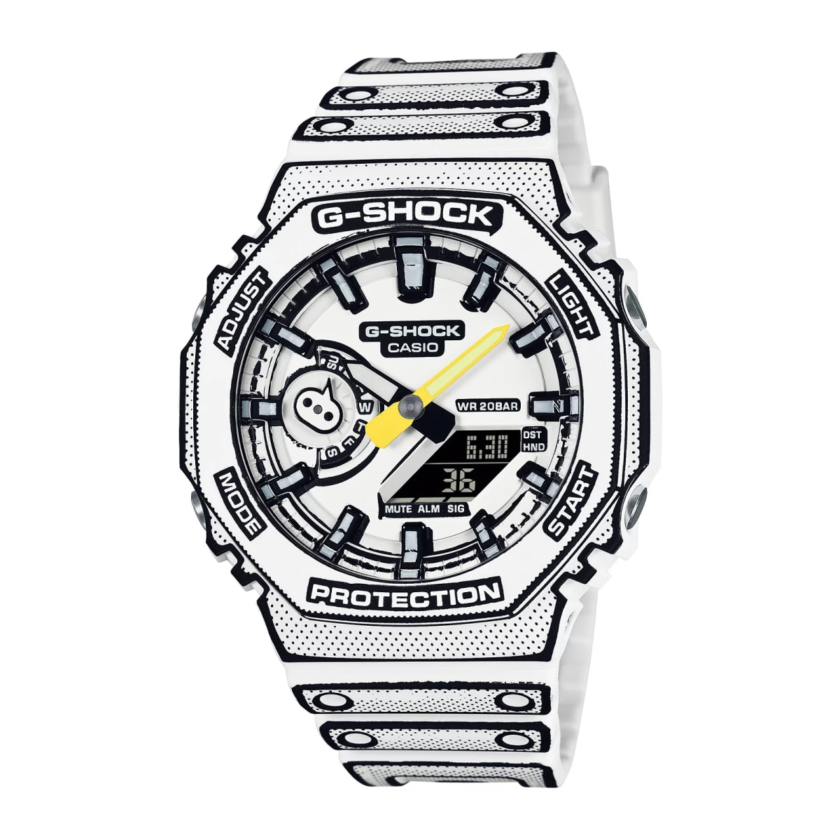 Reloj G-SHOCK GA-2100MNG-7A Resina Hombre Blanco | DH STORE