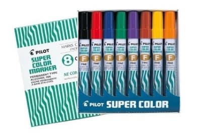 Pilot marcador permanente SCA fino 8unid | Distribuidora y Librería Absa