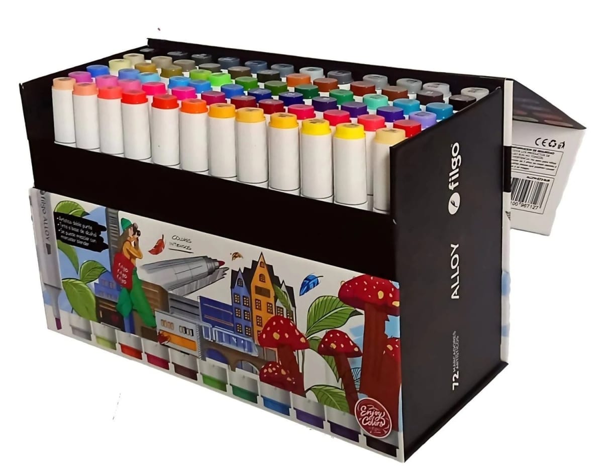 Filgo Caja de 72 Marcadores Alloy | Distribuidora y Librería Absa