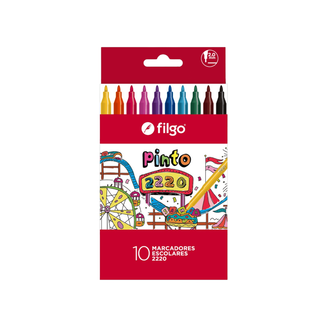Filgo Marcadores Pinto Escolares 2220 10 Colores | Distribuidora y ...