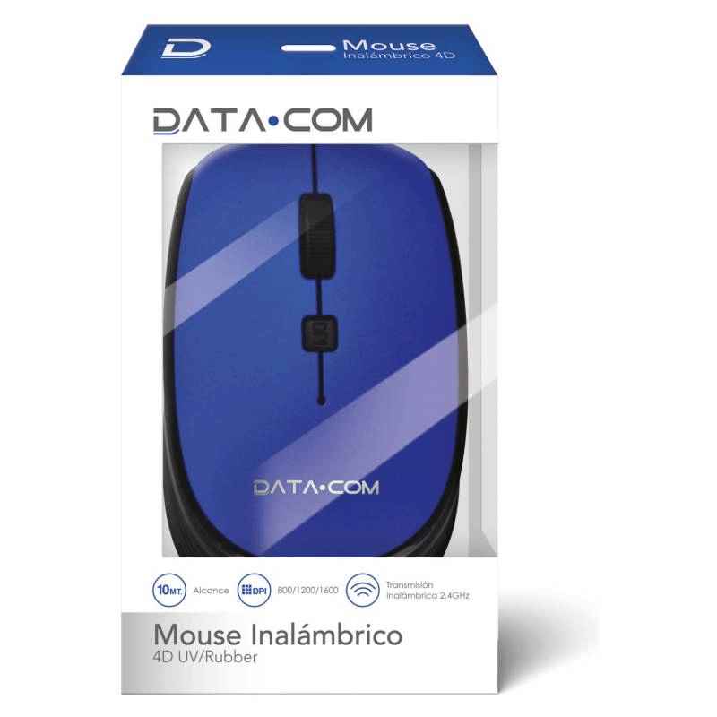 DATACOM Mouse Inalámbrico 3D Azul 120585 | Distribuidora y Librería Absa