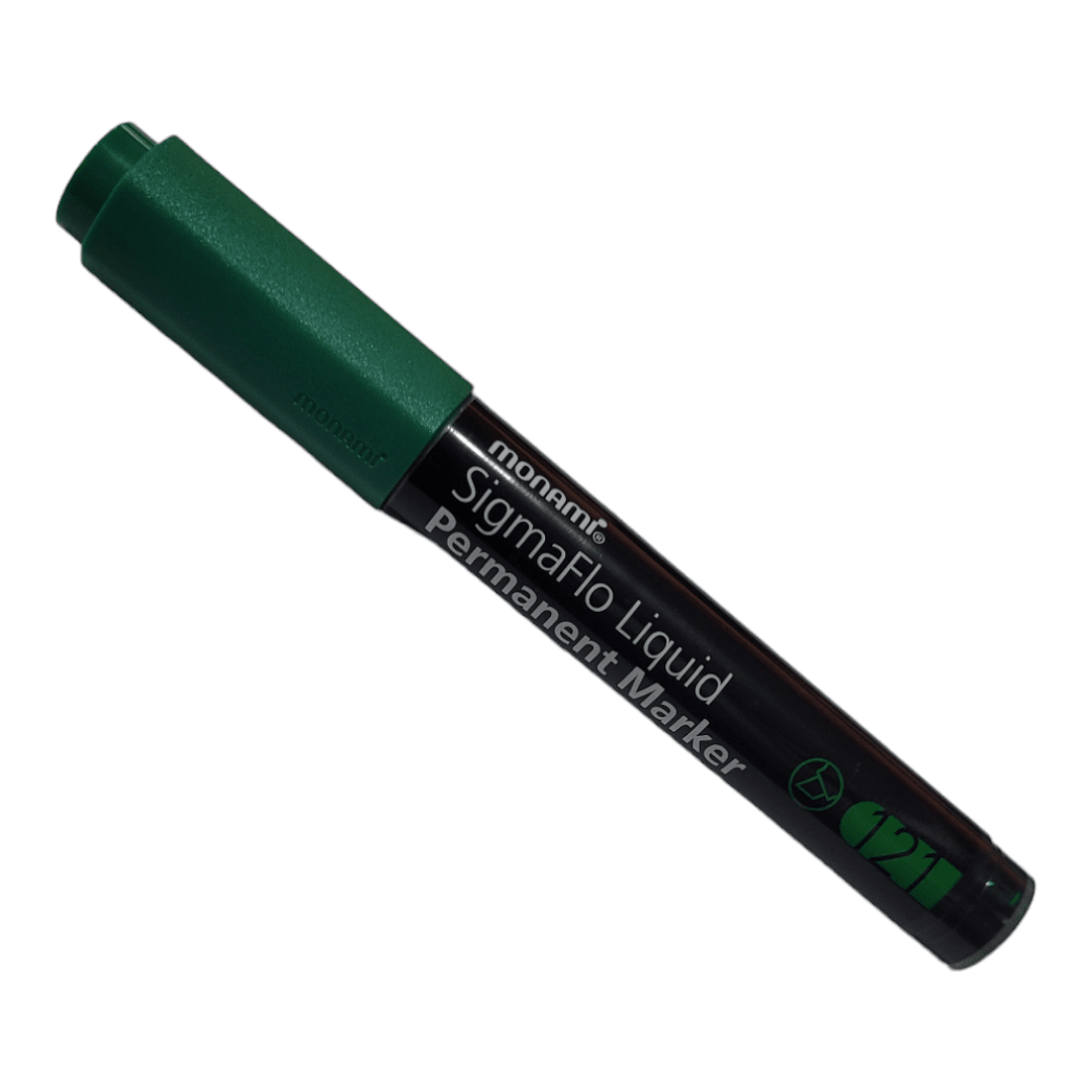 Monami Sigmaflo Marcador Permanente Liquido 121 Pta /Bis Verde ...