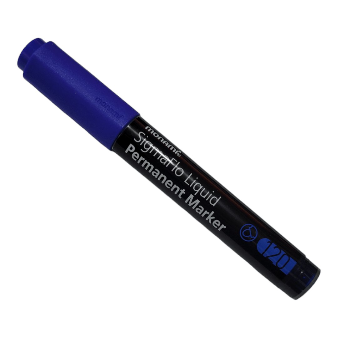 Monami Sigmaflo Permanente Pta/Red 120 Azul | Distribuidora y Librería Absa