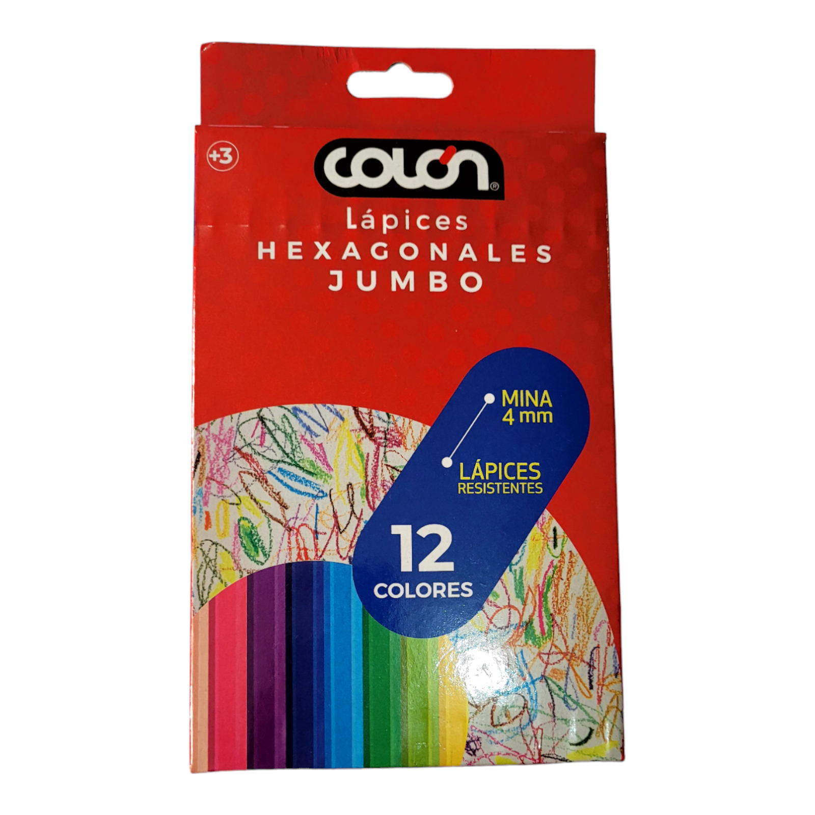 Colon Lápices 12 Colores Jumbo 32108 | Distribuidora y Librería Absa