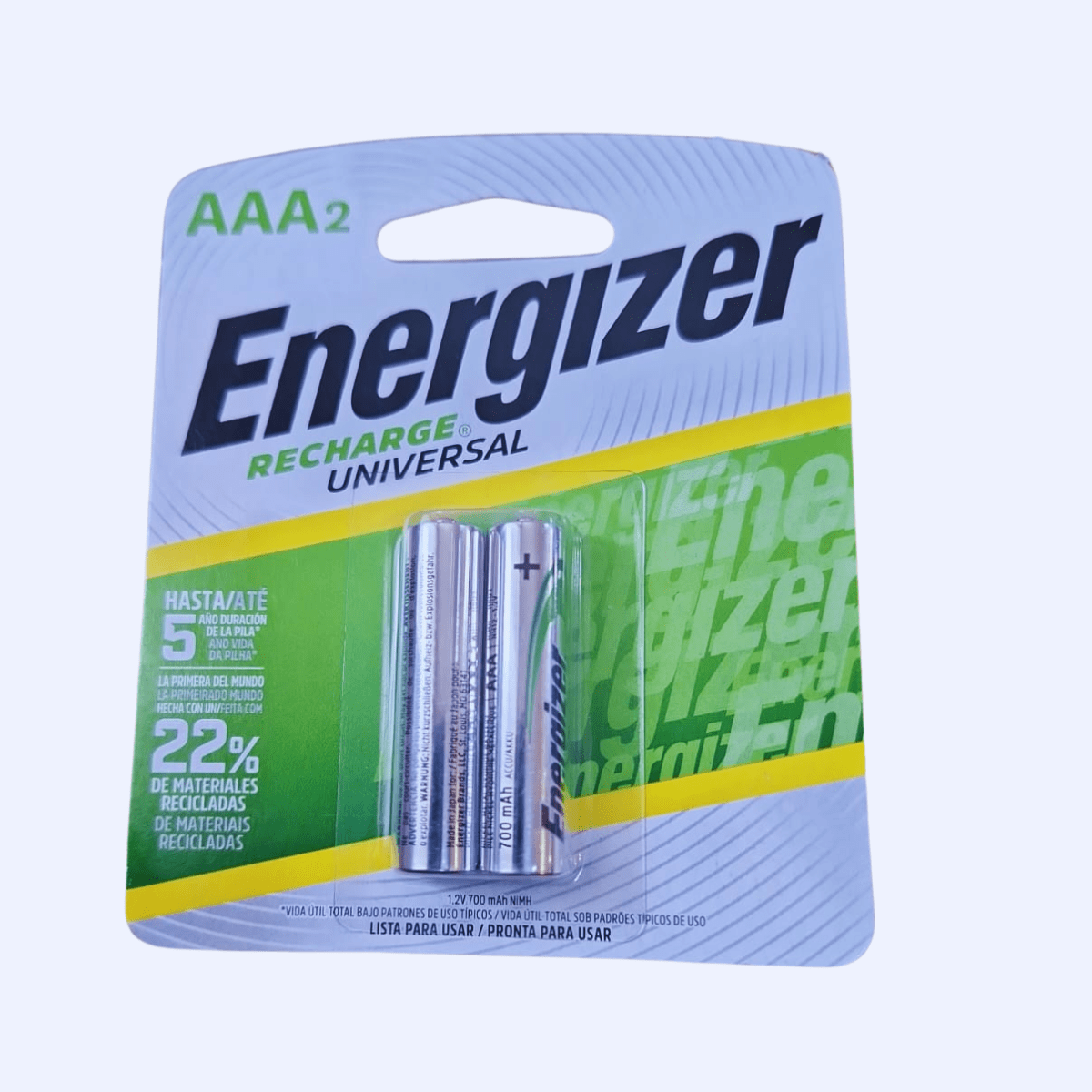 Energizer Pila Recargable AAA2 700mAh | Distribuidora y Librería Absa