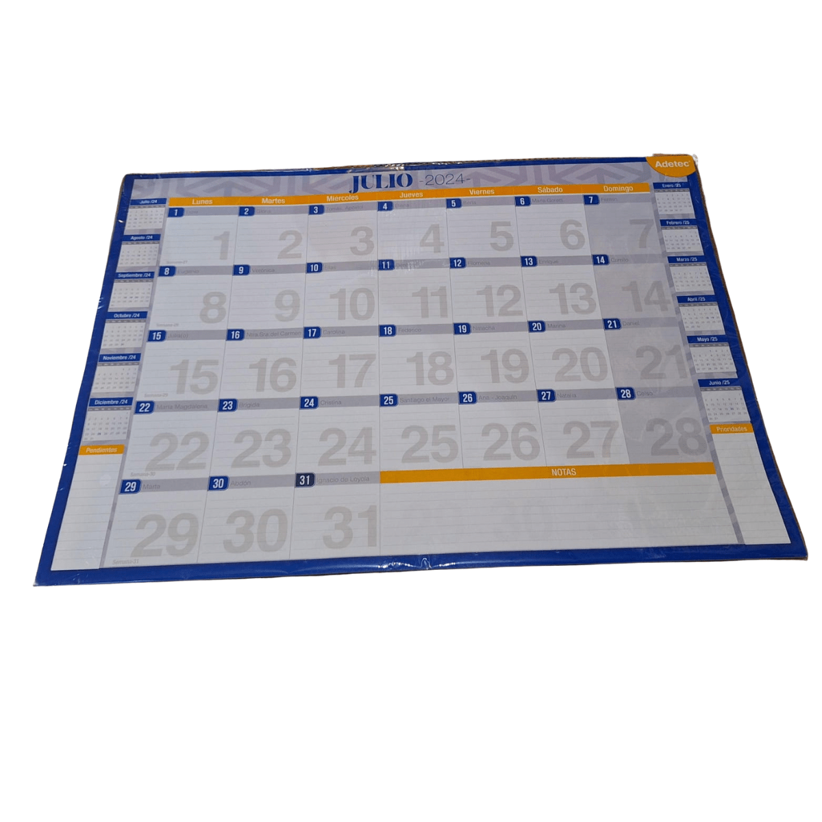 Adetec Calendario Anual Escritorio Diseños Oficina | Distribuidora y ...