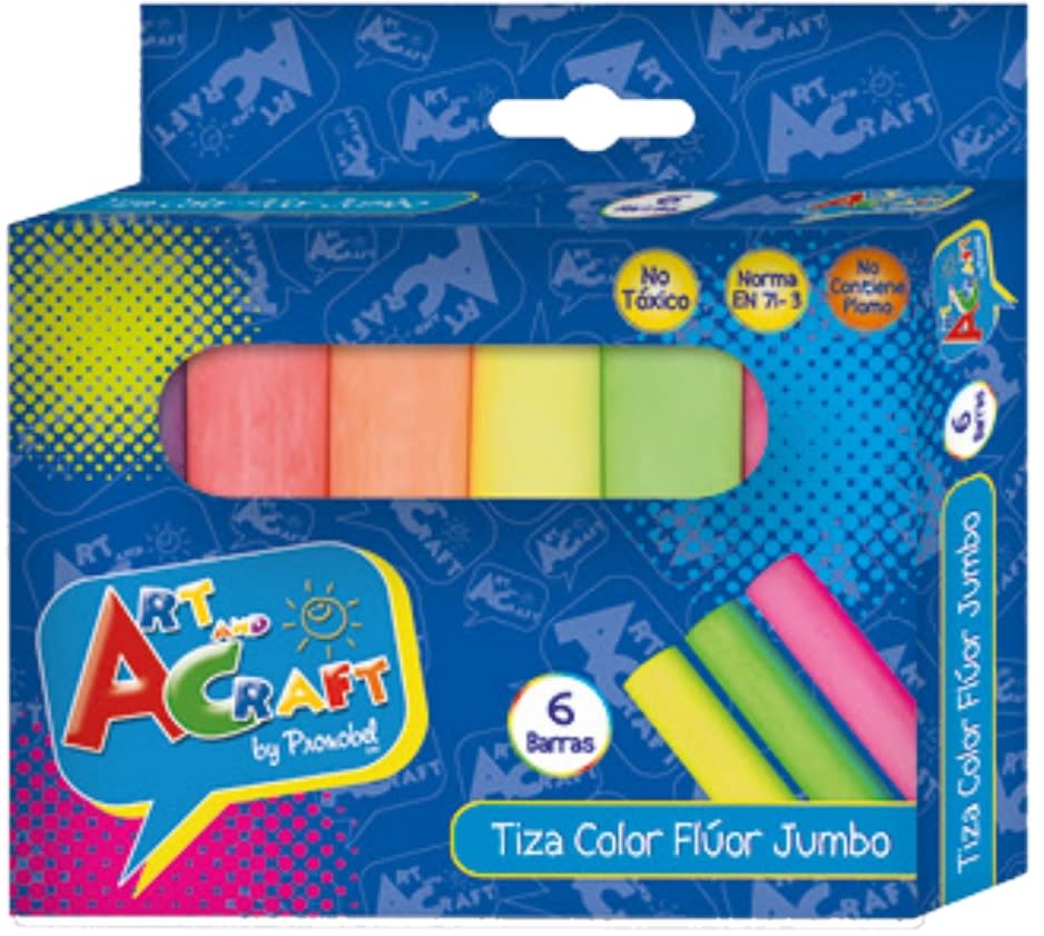 Art & Craft tiza jumbo 6 colores flour | Distribuidora y Librería Absa