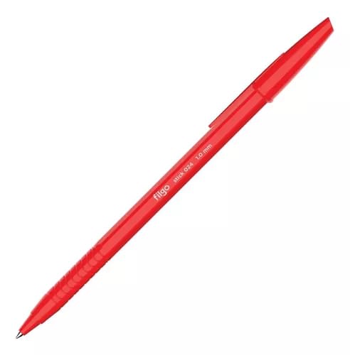 Filgo Boligrafo Stick Clasico 024 Rojo Trazo Medio 1.0mm SKC10 ...