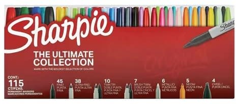 Sharpie Caja Diferentes Puntas 115Pzas Colores | Distribuidora y ...