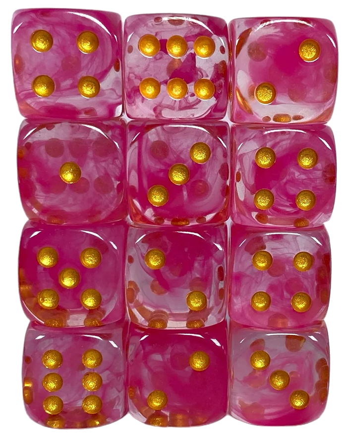Set 12d6 Diffusion Rose Gold w/ Metallic Gold | FERRET GAMES SPA