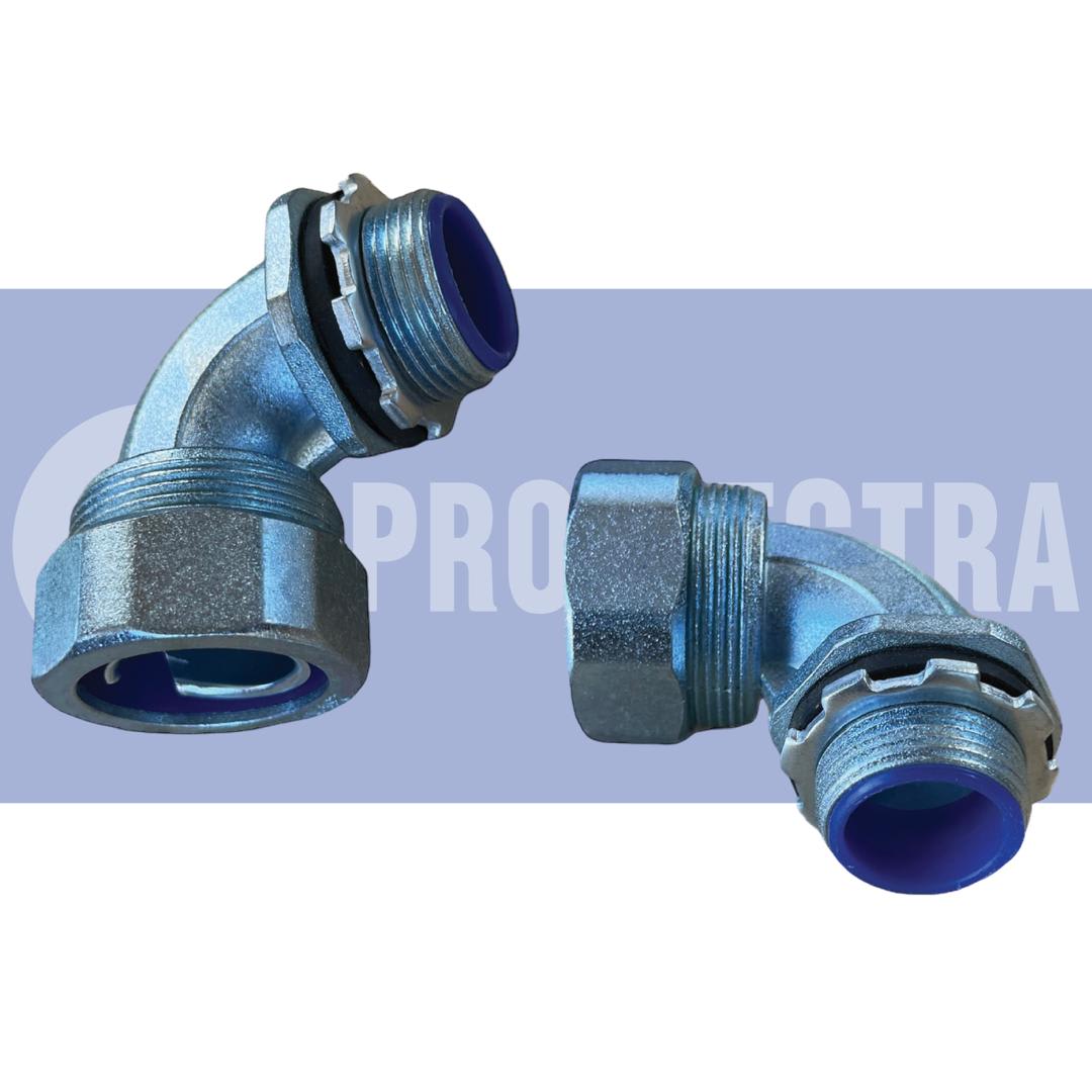 Conector Curvo para Flexible Met. | Eléctricos Lorenzo