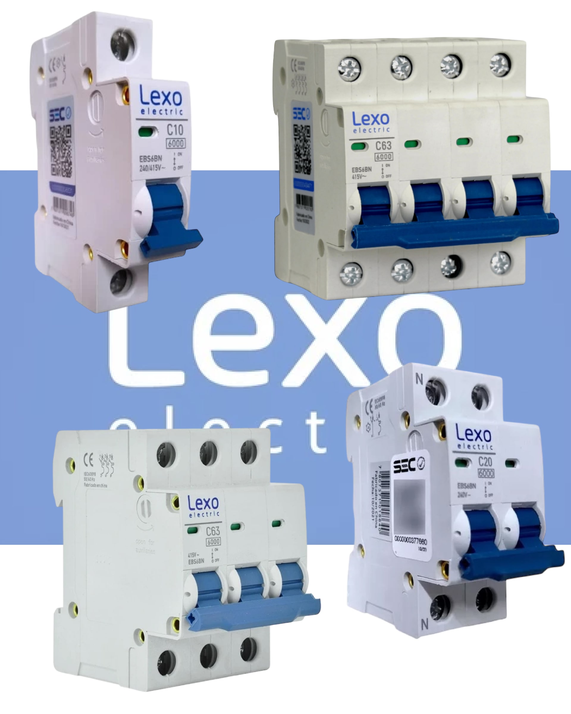 Interruptor Automático Riel Din Curva C LEXO | Eléctricos Lorenzo