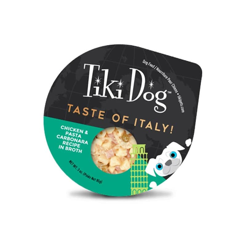 TIKI DOG TASTE OF ITALY CHICKEN PASTA CARBONARA | Tree Pet Store