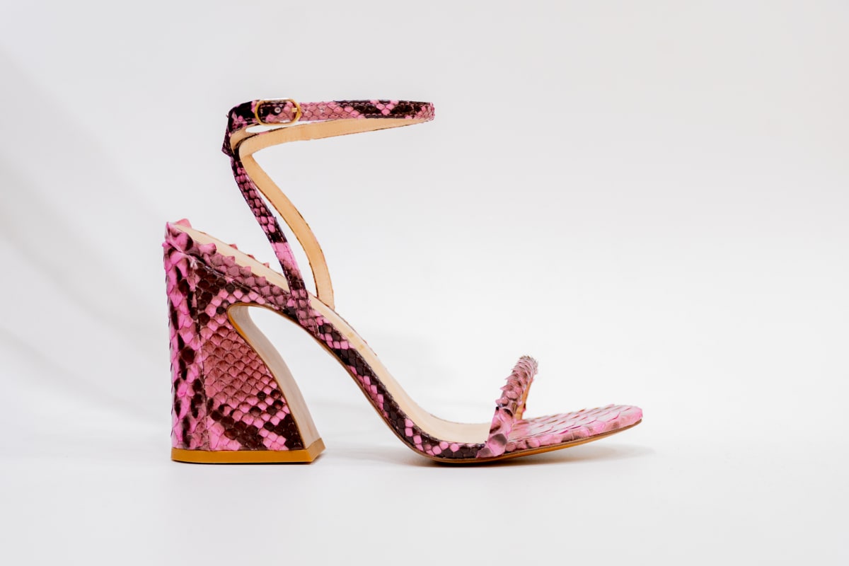 SANDALIA PITON ROSA | Joia Leather